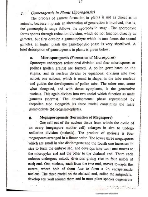 Gametogenesis In Plants Pdf