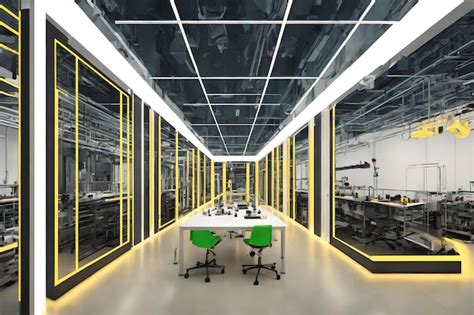 Premium Ai Image Futuristic Interior Design Laboratory Lab Server