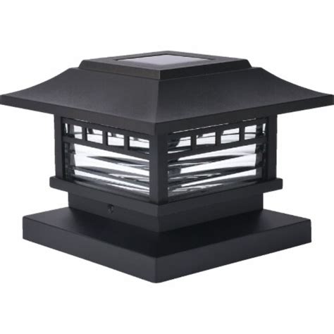 Moonrays Black Led Solar Post Cap With Ribbed Glass Lens 26469 1 Ralphs