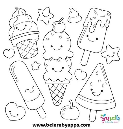 رسم ايس كريم بالرصاص Pinterest