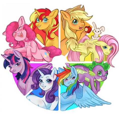251538 Safe Artistmurfa Angel Bunny Mlp Applejack Mlp