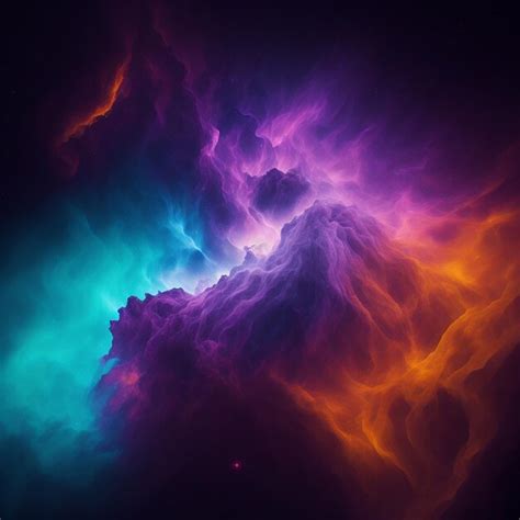 Premium AI Image Colorful Abstract Nebula Space Background
