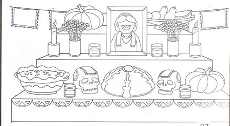 Altar De Muertos Para Colorear Imagui
