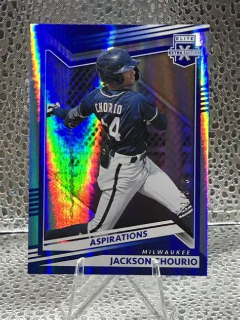 2022 Elite Extra Edition Jackson Chourio Prospect Aspirations Bleu