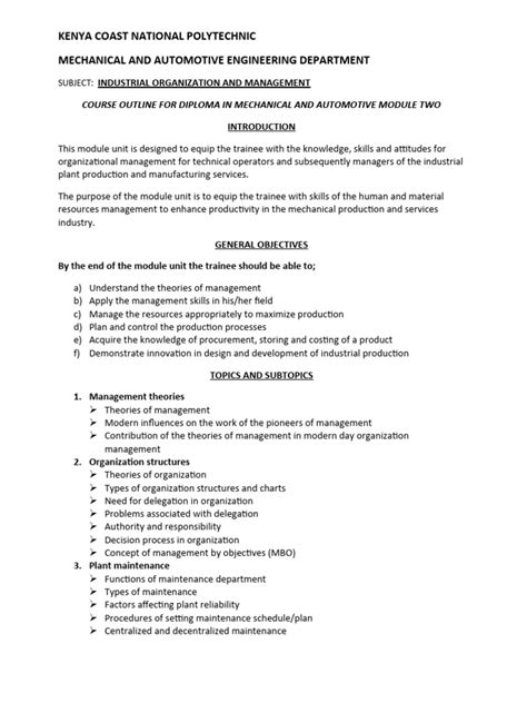 Course Outlines For Different Subjects Pdf Sound Light