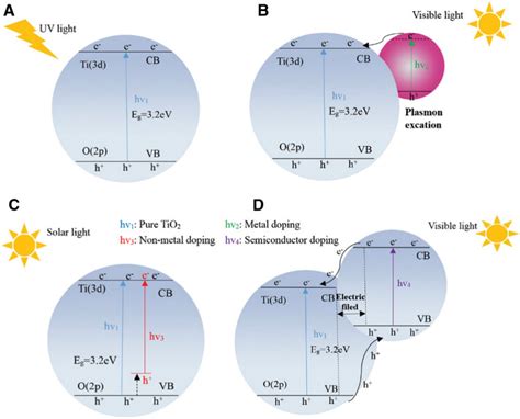 Schematic Of Energy Level And Electron Hole Pair Separation Transfer Of