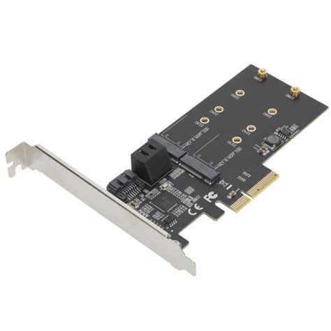 Qiilu Carte d extension PCI E Carte d Extension PCIE à 3 Ports SATA3 0 2Port M 2 Composant