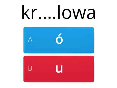 Ortografia ó Czy U Quiz