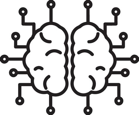 Artificial Intelligence Icon Symbol Vector Image Illustration Of The