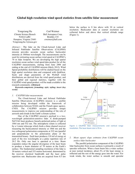 Global High Resolution Wind Speed Statistics From Satellite Lidar
