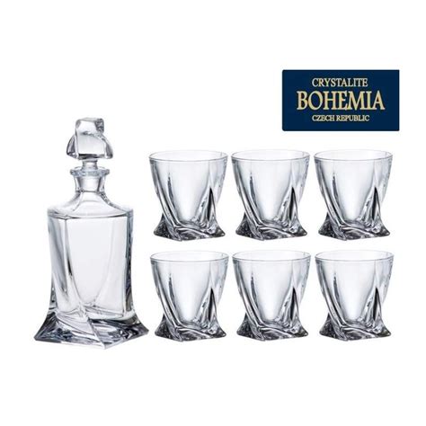 Quadro KriŠtÁĽovÝ Whisky Set Kamenskyglasssk