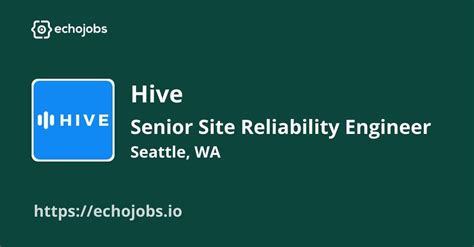 Hive Is Hiring Senior Site Reliability Engineer Usd 180k 250k Seattle