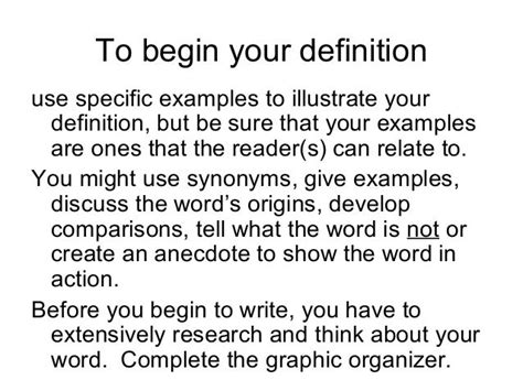Writing An Extended Definition 2010