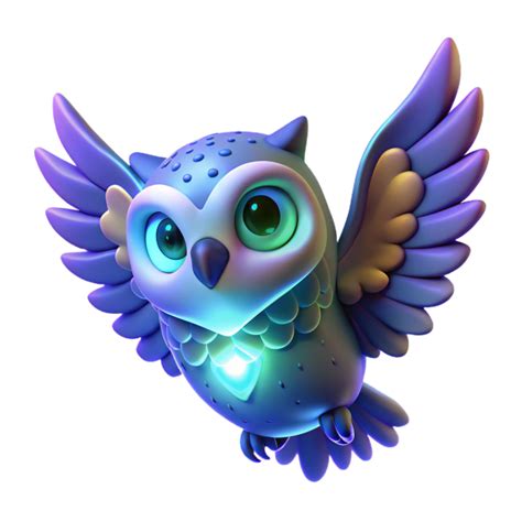 Beautiful Abstract Glowing Owl In A Mesmerizing Three Dimensional