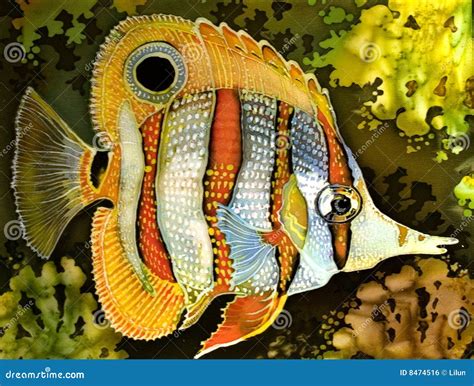 Poissons Exotiques Photo Stock Image Du Soie Jaune Aquarium 8474516