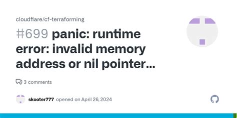 Panic Runtime Error Invalid Memory Address Or Nil Pointer Dereference Issue