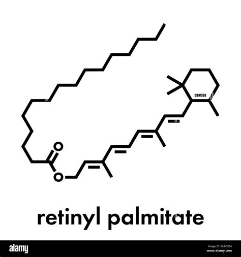 Retinyl Palmitate Vitamin Supplement Molecule Ester Of Vitamin A Retinol And Palmitic Acid