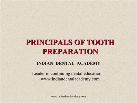 Principles Of Tooth Prep Orthodontic Seminars Ppt