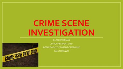 Crime Scene Reconstruction Pptx