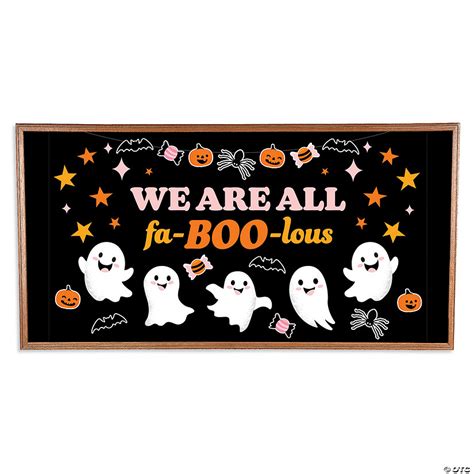 Halloween Ghost Pink Bulletin Board Set 50 Pc Oriental Trading