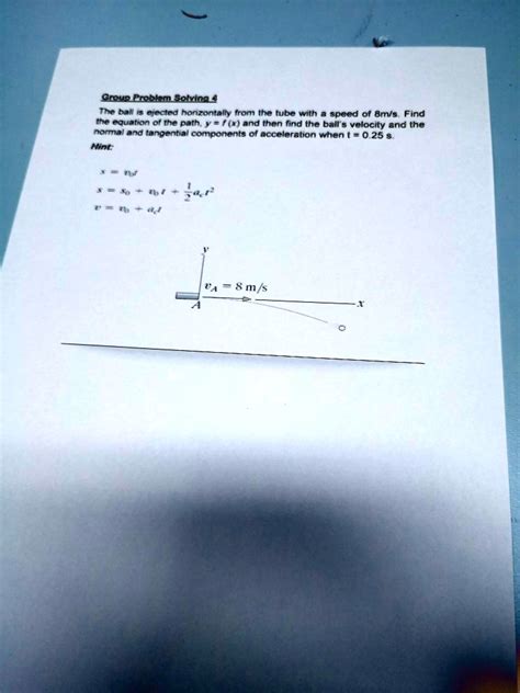 Solved Group Problem Solving 4 The Ball Is Ejected Horizontally From