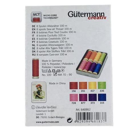 Gutermann Nostalgic Box Of Sew All Thread 3 Colour Sets Available