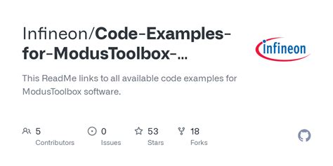 Github Infineoncode Examples For Modustoolbox Software This Readme Links To All Available