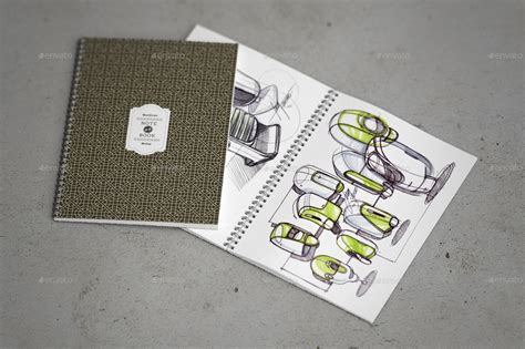 Sketchbook Notebook Mock Up Graphics GraphicRiver