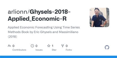 Github Arlionnghysels 2018 Appliedeconomic R Applied Economic Forecasting Using Time Series