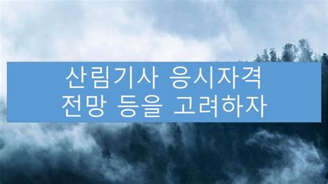 산림기사 응시자격 및 전망 고려하여 준비하기 네이버 블로그
