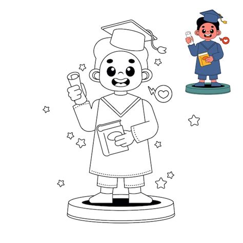 Free Vector Hand Drawn Class Of 2024 Coloring Page Illustration