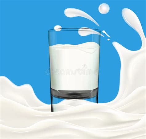 Milchspritzen mit Glas vektor abbildung Illustration von behälter