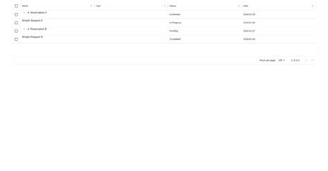 React Reservation Requests Accordion Expandable Details With Mui