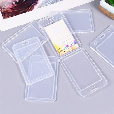 10 Étuis transparents pour cartes style à rabat Carte campus carte de