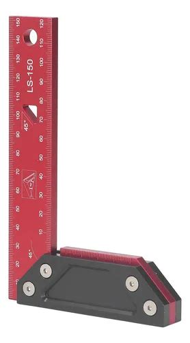 Régua Angular Dupla De 45 Graus Para Carpintaria De 150 Mm
