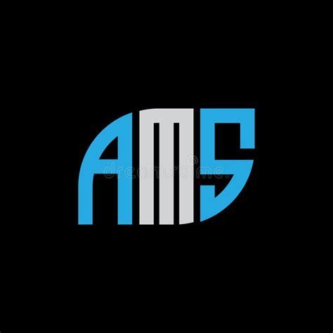 Ams Letter Logo Design On Black Backgroundama Creative Initials Letter