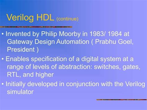 Basics Of Verilog Ppt