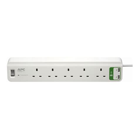 Apc Home Office Surgearrest 5 Outlets With 5v 2 4a 2 Port Usb Charger
