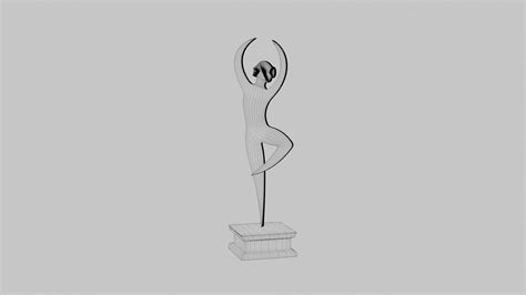 Art Decoration Balerina Trophy Dancing Prize 3d Model Cgtrader