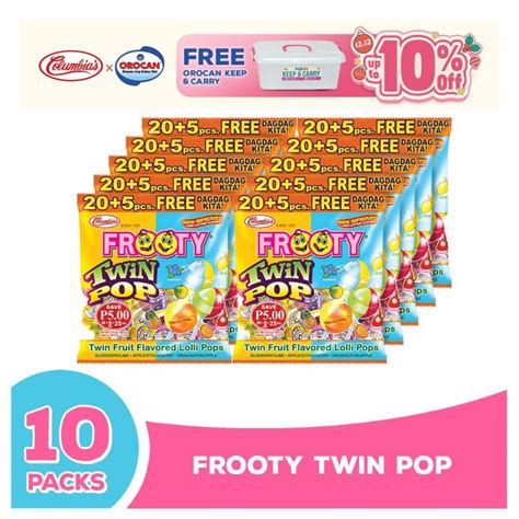 Columbia Candies Frooty Twin Pop Bundle Of 10 Lazada Ph