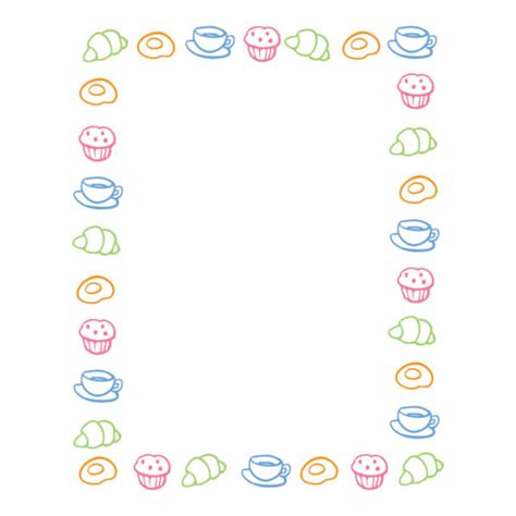 Download Colorful Food Border Design Frames Online Creative Fabrica