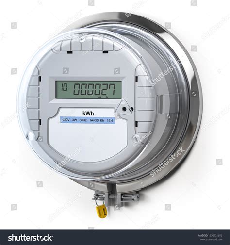 Digital Electric Meter Lcd Screen Isolated Stock Illustration 1636221652 Shutterstock