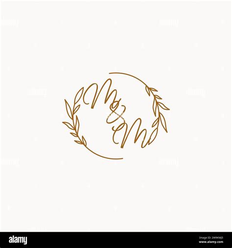 Mm Wedding Initials Logo Design Ideas Stock Vector Image And Art Alamy