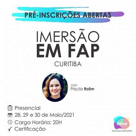 Imersão Em Fap Pré Inscrições Abertas Portal Comporte Se