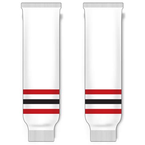 Modelline 1944 47 Chicago Blackhawks White Knit Ice Hockey Socks