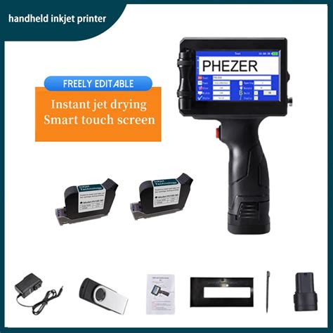 Phezer P15 127mm 라벨 프린터 Qr 바 배치 코드 날짜 번호 로고 만료일 휴대용 잉크젯 프린터 25 개
