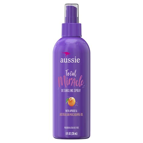 Aussie Total Miracle Detangling Spray Paraben Free 8 Fl Oz Walmart