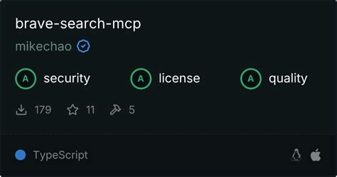 github mikechao brave search mcp an mcp server implementation that