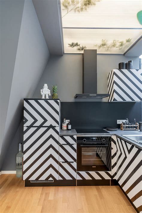 Kitchen With Black And White Zig Zag License Image 13739171 Image Professionals