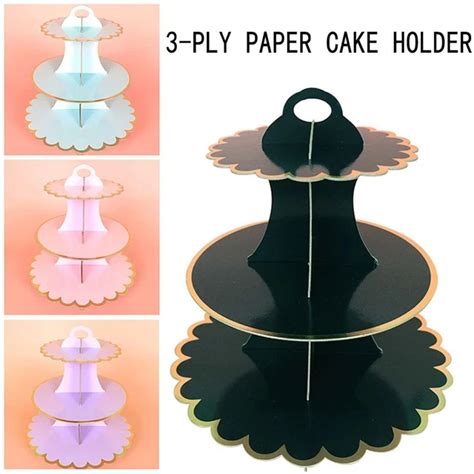PRÉSENTOIR À CUPCAKE Porte gâteau en papier Gâteau Rack 3 Tiers Cupcake